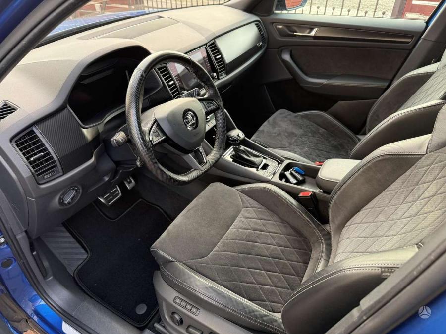 Blue Skoda Kodiaq 2020 in Siauliai, with an engine capacity of 1.50 L and mileage of 213 thousand km for 20800 €, photo 10 on AUTOMOTO.COM.LV