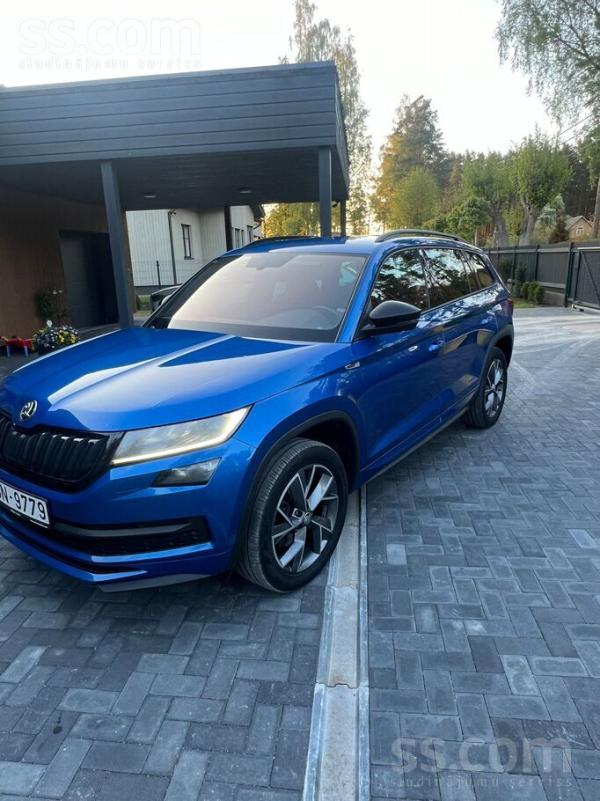 Blue Skoda Kodiaq 2020 in Jurmala, with an engine capacity of 2.00 L and mileage of 135 thousand km for 22655 €, photo 3 on AUTOMOTO.COM.LV