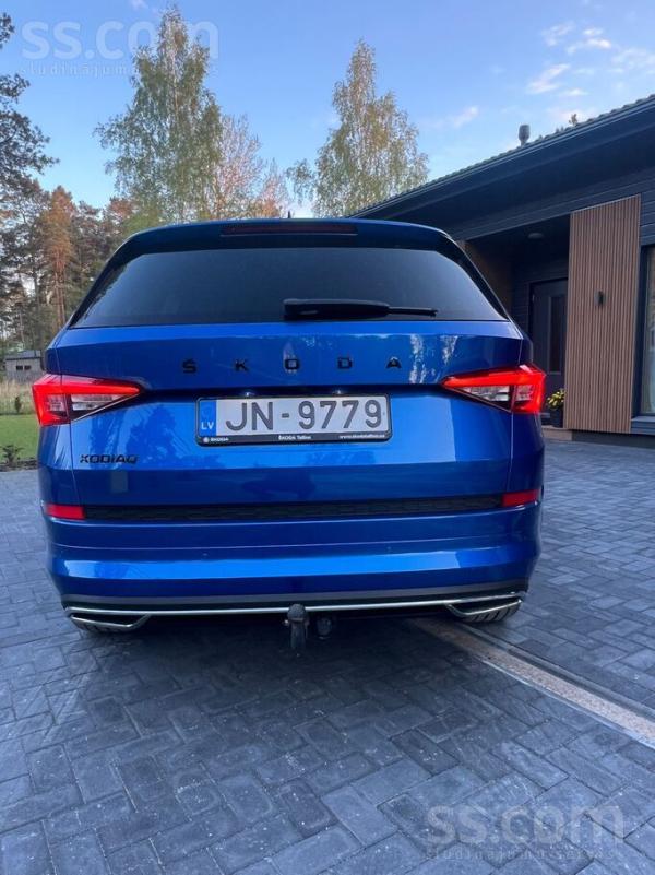 Blue Skoda Kodiaq 2020 in Jurmala, with an engine capacity of 2.00 L and mileage of 135 thousand km for 22655 €, photo 9 on AUTOMOTO.COM.LV