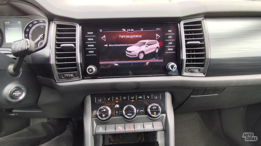 Blue Skoda Kodiaq 2020 in Ramuciai, with an engine capacity of 1.50 L and mileage of 92 thousand km for 17950 €, photo 15 on AUTOMOTO.COM.LV