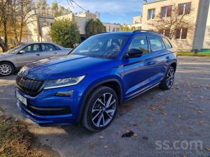 Blue Skoda Kodiaq 2020 in Riga, with an engine capacity of 2.00 L and mileage of 260 thousand km for 19700 €, photo  on AUTOMOTO.COM.LV