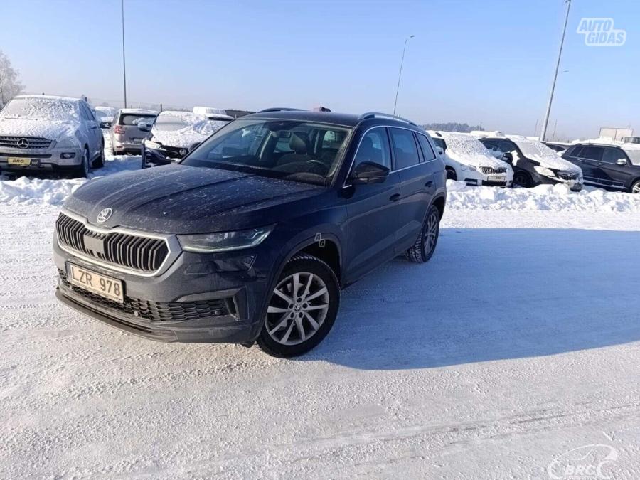 Blue Skoda Kodiaq 2021 in Avizieniai, with an engine capacity of 1.50 L and mileage of 125 thousand km for 22900 €, photo 1 on AUTOMOTO.COM.LV