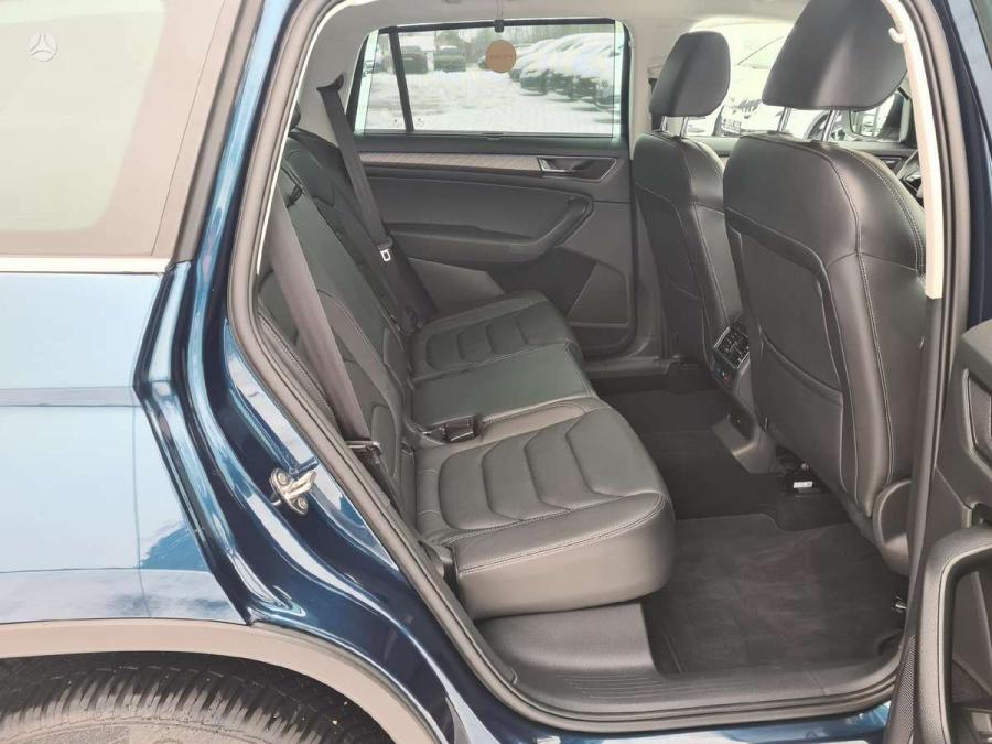 Blue Skoda Kodiaq 2021 in Siauliai, with an engine capacity of 1.97 L and mileage of 178 thousand km for 26608 €, photo 20 on AUTOMOTO.COM.LV