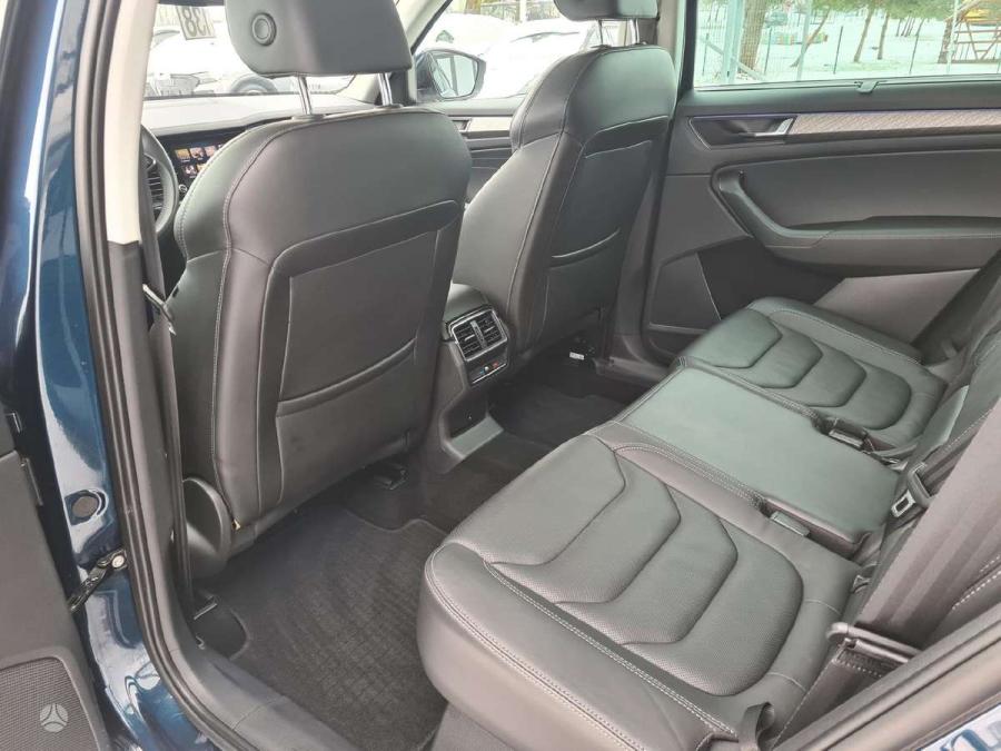 Blue Skoda Kodiaq 2021 in Siauliai, with an engine capacity of 1.97 L and mileage of 178 thousand km for 26608 €, photo 22 on AUTOMOTO.COM.LV