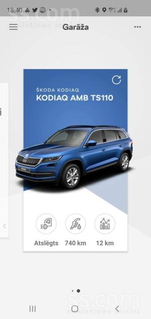 Blue Skoda Kodiaq 2021 in Riga, with an engine capacity of 1.50 L and mileage of 99 thousand km for 24000 €, photo 3 on AUTOMOTO.COM.LV