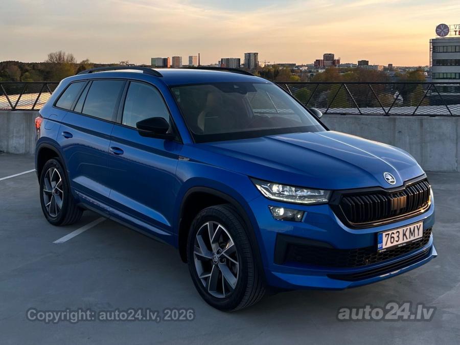 Синий Шкода Kodiaq 2021 в Таллин, объемом двигателя 2.00 л и пробегом 91 тыс. км за 28900 €, фото 1 на AUTOMOTO.COM.LV