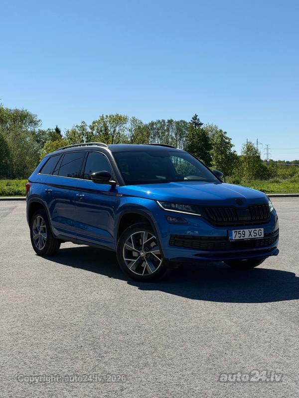 Blue Skoda Kodiaq 2021 in Tallinn, with an engine capacity of 2.00 L and mileage of 84 thousand km for 27000 €, photo 4 on AUTOMOTO.COM.LV