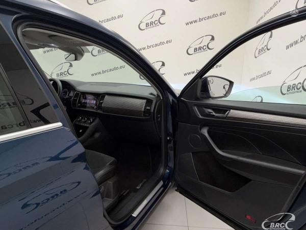 Blue Skoda Kodiaq 2021 in Vilnius, with an engine capacity of 1.50 L and mileage of 125 thousand km for 18900 €, photo 9 on AUTOMOTO.COM.LV