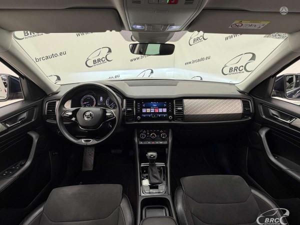 Blue Skoda Kodiaq 2021 in Vilnius, with an engine capacity of 1.50 L and mileage of 125 thousand km for 18900 €, photo 7 on AUTOMOTO.COM.LV