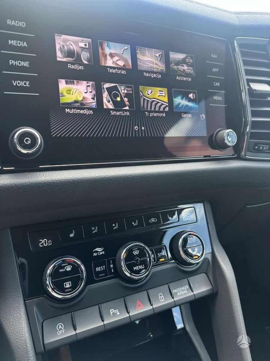 Синий Шкода Kodiaq 2021 в Клайпеда, объемом двигателя 1.50 л и пробегом 110 тыс. км за 24990 €, фото 17 на AUTOMOTO.COM.LV