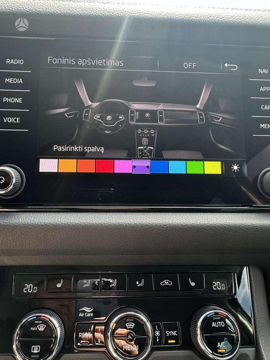 Синий Шкода Kodiaq 2021 в Клайпеда, объемом двигателя 1.50 л и пробегом 110 тыс. км за 24990 €, фото 18 на AUTOMOTO.COM.LV