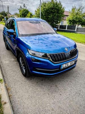 Blue Skoda Kodiaq 2021 in Klaipeda, with an engine capacity of 1.98 L and mileage of 135 thousand km for 25500 €, photo 5 on AUTOMOTO.COM.LV