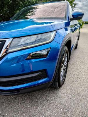 Blue Skoda Kodiaq 2021 in Klaipeda, with an engine capacity of 1.98 L and mileage of 135 thousand km for 25500 €, photo 6 on AUTOMOTO.COM.LV