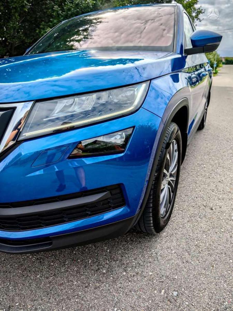 Blue Skoda Kodiaq 2021 in Klaipeda, with an engine capacity of 1.98 L and mileage of 135 thousand km for 25500 €, photo 6 on AUTOMOTO.COM.LV