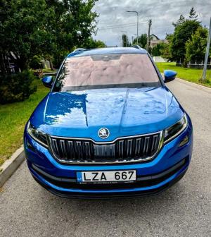Blue Skoda Kodiaq 2021 in Klaipeda, with an engine capacity of 1.98 L and mileage of 135 thousand km for 25500 €, photo 10 on AUTOMOTO.COM.LV