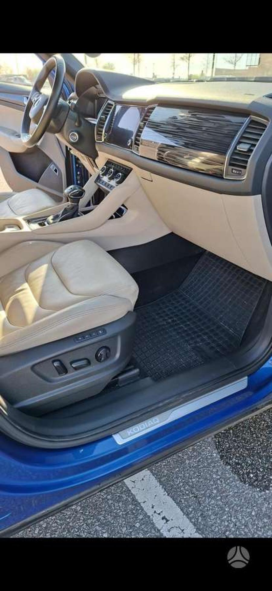 Blue Skoda Kodiaq 2021 in Klaipeda, with an engine capacity of 1.98 L and mileage of 135 thousand km for 25500 €, photo 20 on AUTOMOTO.COM.LV