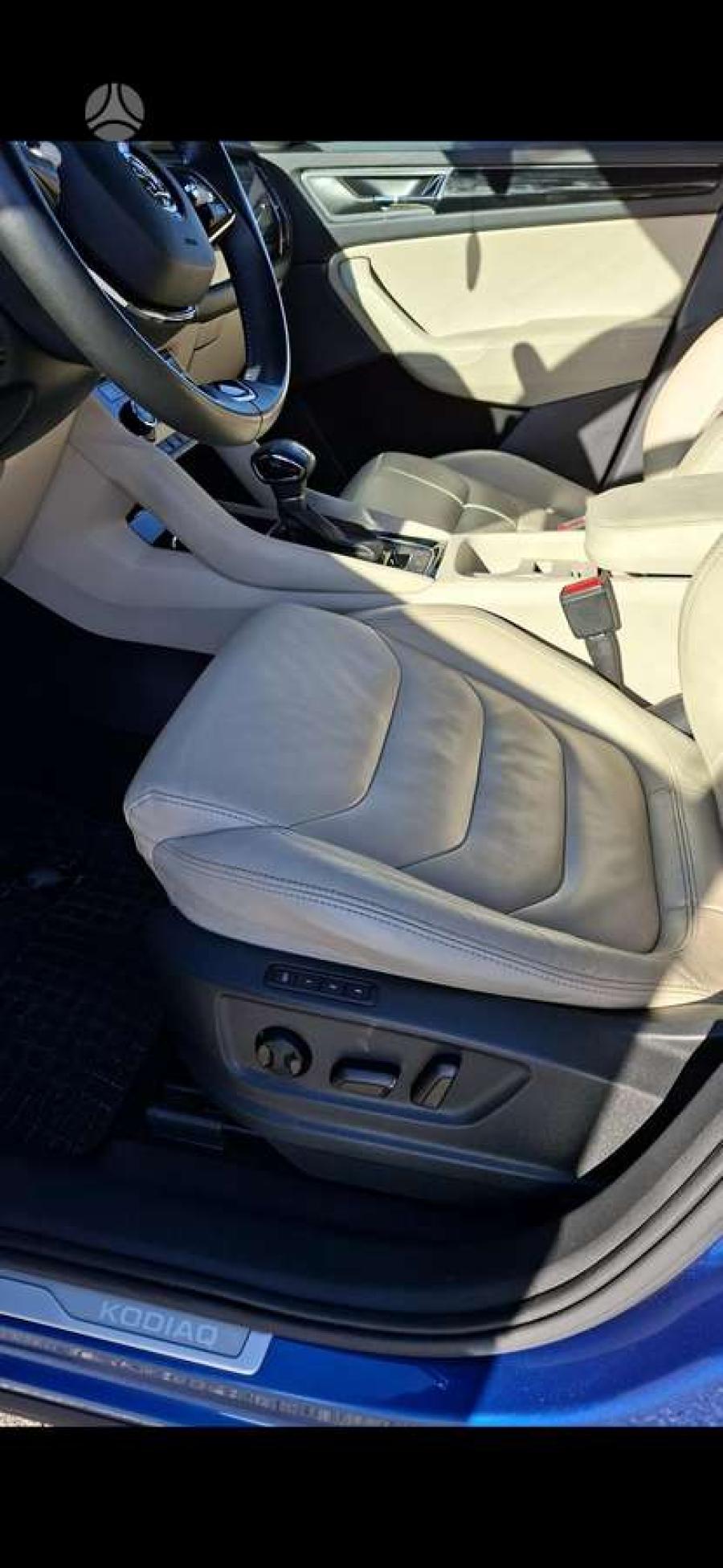 Blue Skoda Kodiaq 2021 in Klaipeda, with an engine capacity of 1.98 L and mileage of 135 thousand km for 25500 €, photo 21 on AUTOMOTO.COM.LV