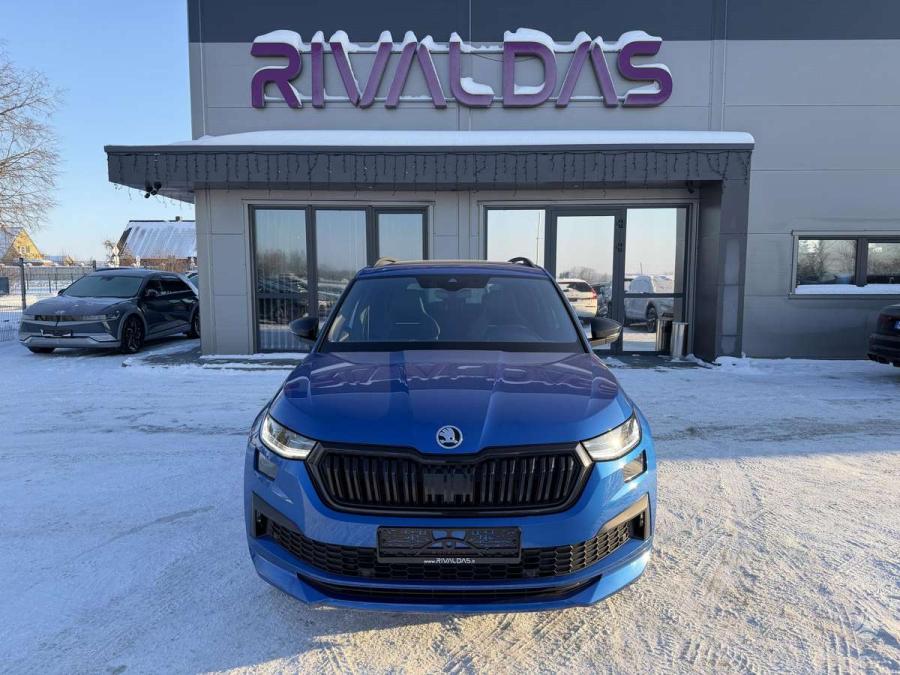 Blue Skoda Kodiaq 2022 in Siauliai, with an engine capacity of 1.50 L and mileage of 196 thousand km for 25398 €, photo 1 on AUTOMOTO.COM.LV