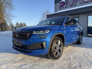 Blue Skoda Kodiaq 2022 in Siauliai, with an engine capacity of 1.50 L and mileage of 196 thousand km for 25398 €, photo 5 on AUTOMOTO.COM.LV