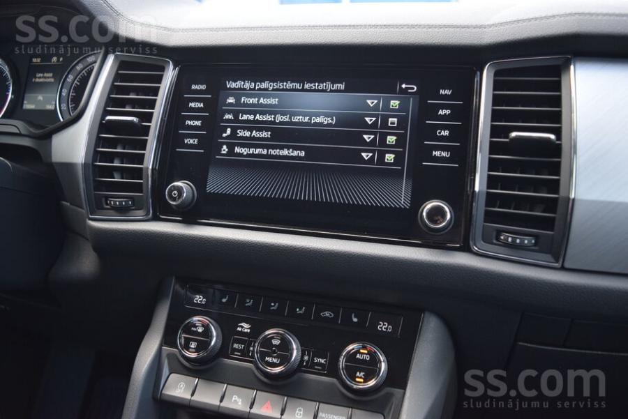 Синий Шкода Kodiaq 2022 в Рига, объемом двигателя 2.00 л и пробегом 119 тыс. км за 25900 €, фото 8 на AUTOMOTO.COM.LV