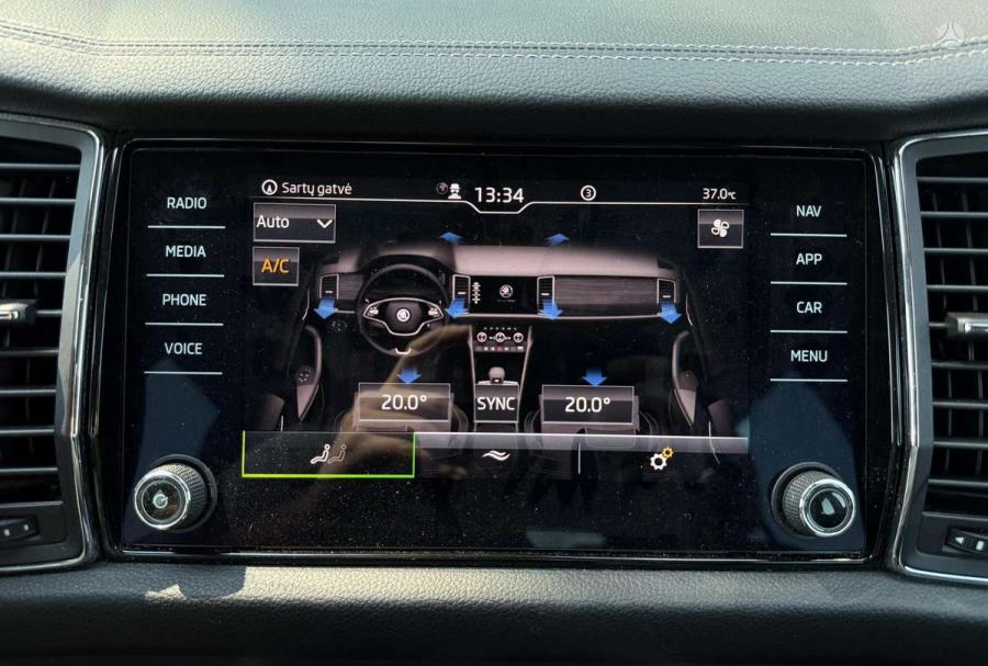 Синий Шкода Kodiaq 2022 в Вильнюс, объемом двигателя 1.97 л и пробегом 151 тыс. км за 19990 €, фото 37 на AUTOMOTO.COM.LV