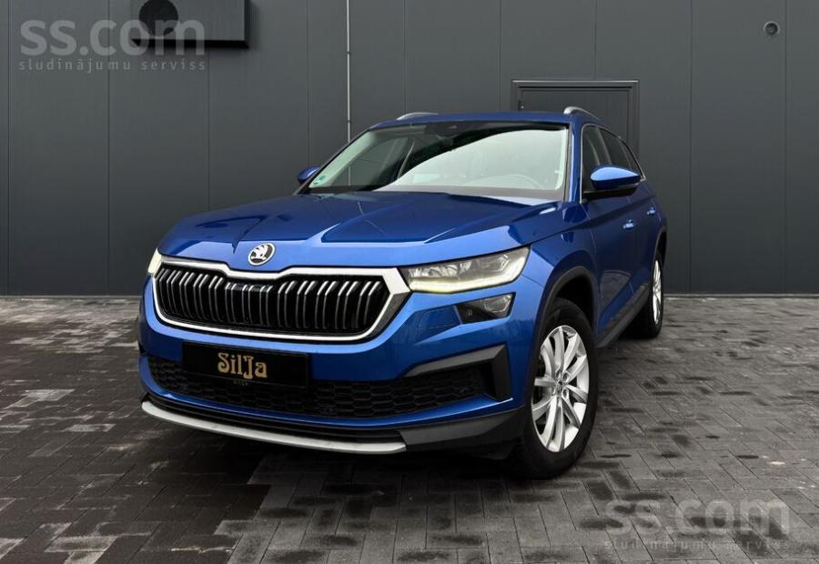 Blue Skoda Kodiaq 2022 in Riga, with an engine capacity of 2.00 L and mileage of 145 thousand km for 27400 €, photo 1 on AUTOMOTO.COM.LV