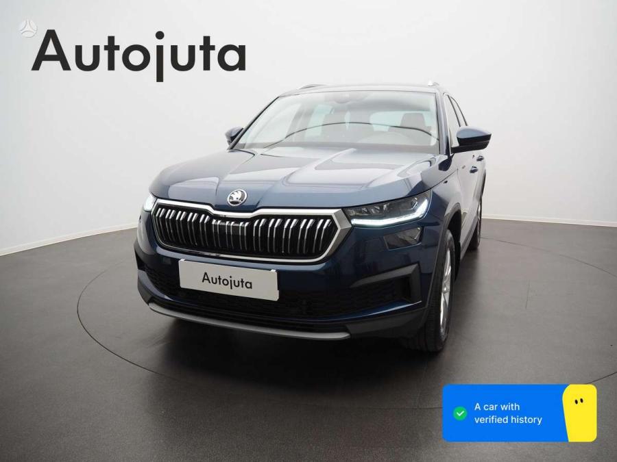Синий Шкода Kodiaq 2022 в Вильнюс, объемом двигателя 1.98 л и пробегом 131 тыс. км за 28950 €, фото 1 на AUTOMOTO.COM.LV