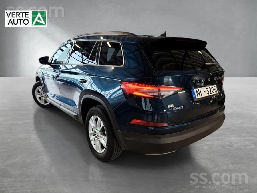 Blue Skoda Kodiaq 2022 in Riga, with an engine capacity of 1.50 L and mileage of 89 thousand km for 24500 €, photo 7 on AUTOMOTO.COM.LV
