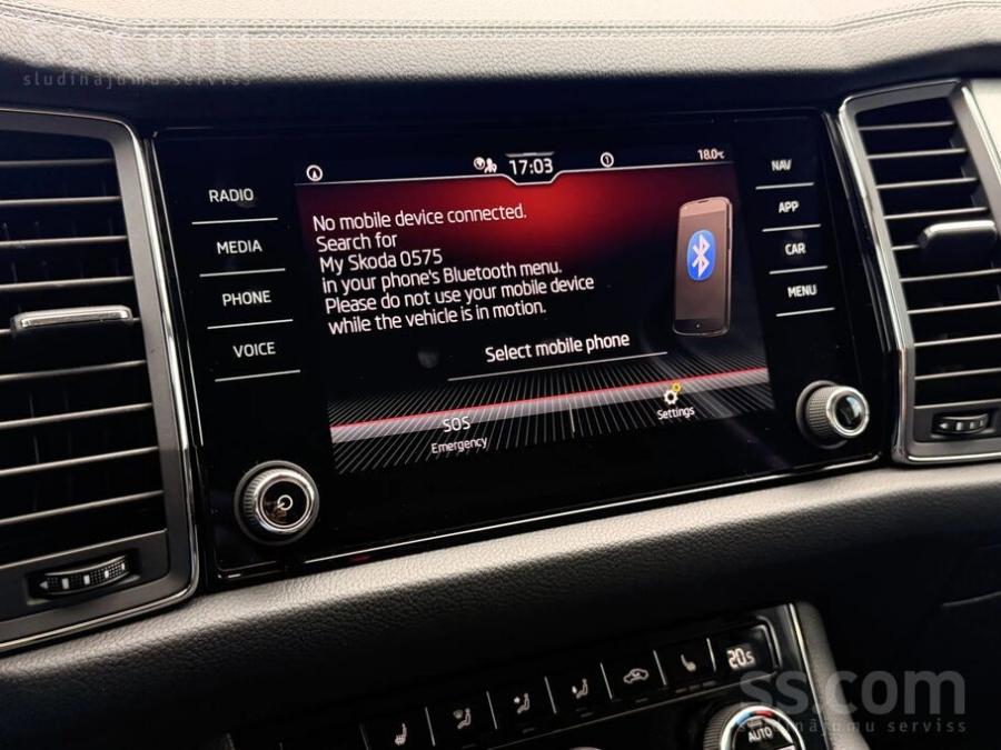 Blue Skoda Kodiaq 2022 in Riga, with an engine capacity of 1.50 L and mileage of 89 thousand km for 24500 €, photo 21 on AUTOMOTO.COM.LV