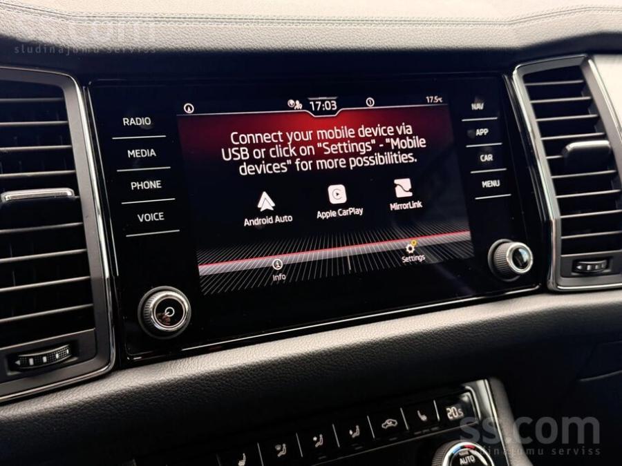 Blue Skoda Kodiaq 2022 in Riga, with an engine capacity of 1.50 L and mileage of 89 thousand km for 24500 €, photo 22 on AUTOMOTO.COM.LV