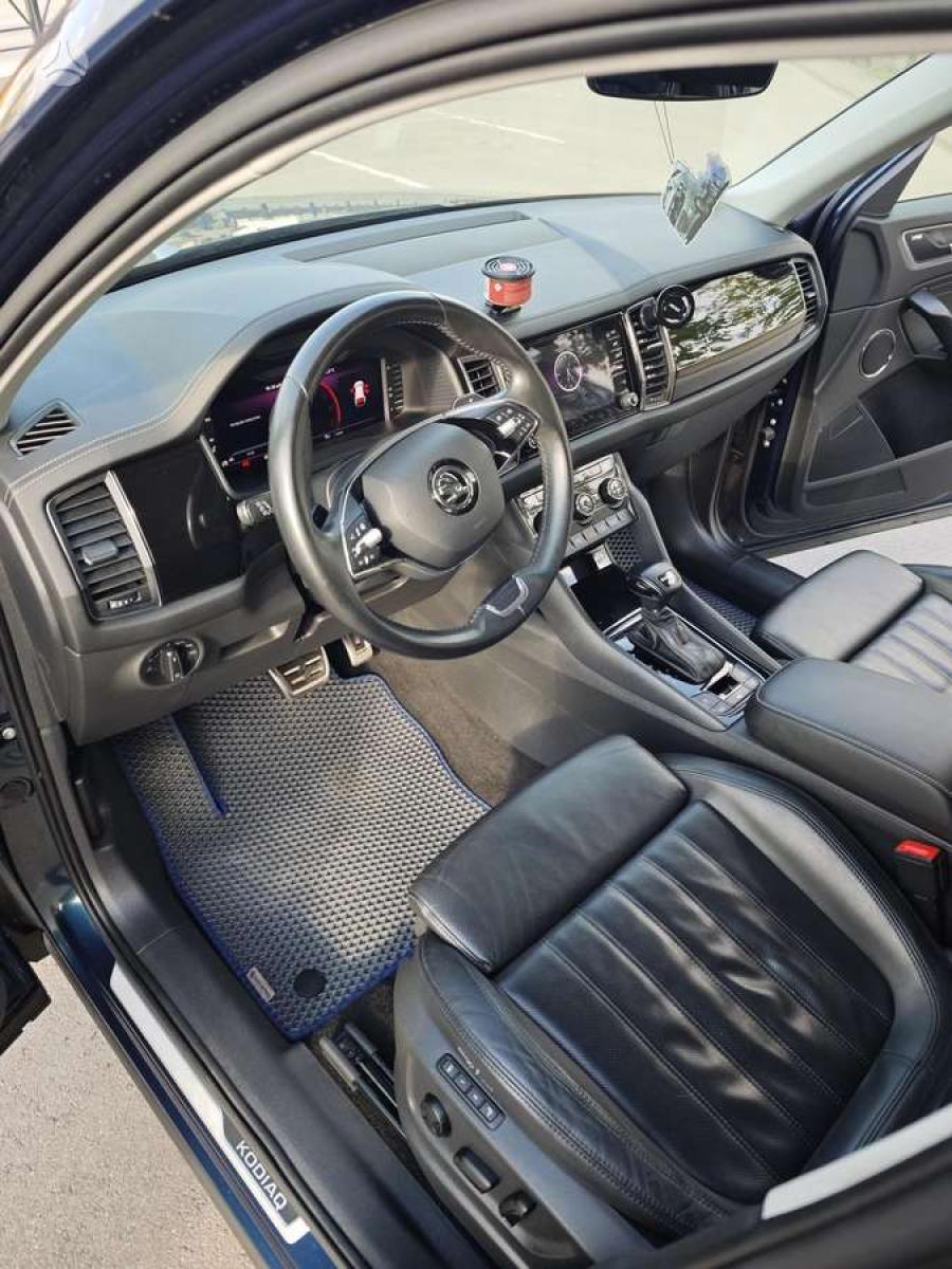 Blue Skoda Kodiaq 2022 in Telschi, with an engine capacity of 1.97 L and mileage of 256 thousand km for 24000 €, photo 13 on AUTOMOTO.COM.LV