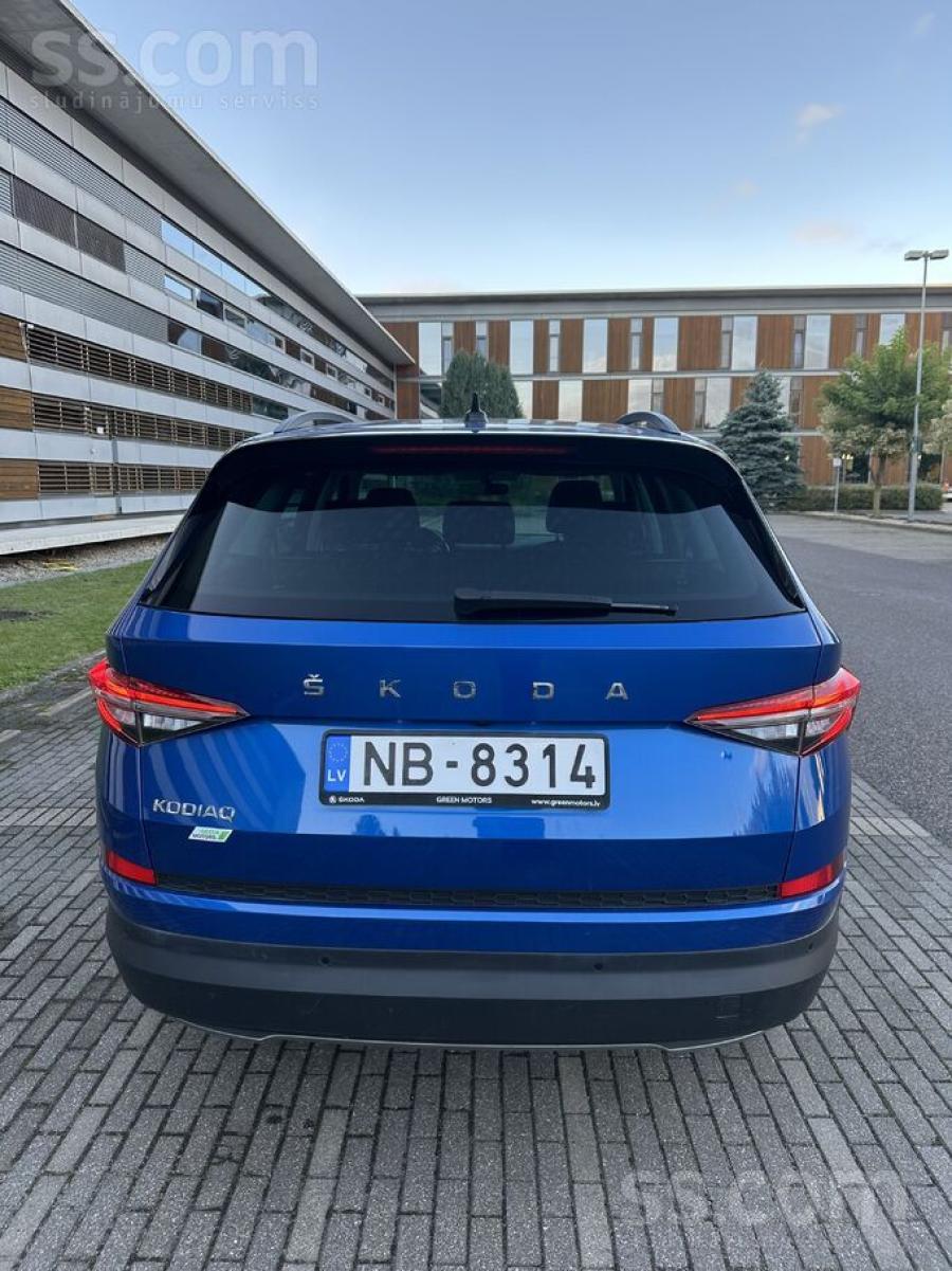 Blue Skoda Kodiaq 2022 in Riga, with an engine capacity of 1.50 L and mileage of 77 thousand km for 23500 €, photo 5 on AUTOMOTO.COM.LV