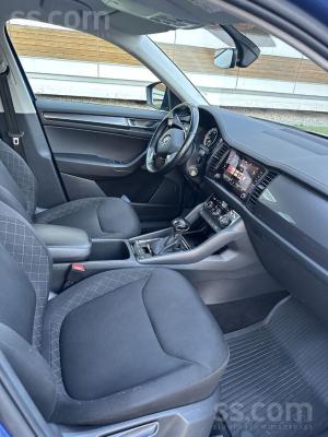 Blue Skoda Kodiaq 2022 in Riga, with an engine capacity of 1.50 L and mileage of 77 thousand km for 23500 €, photo 7 on AUTOMOTO.COM.LV