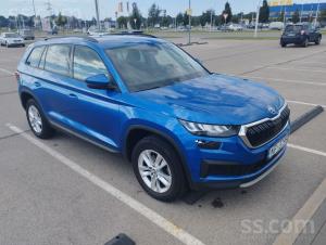Blue Skoda Kodiaq 2022 in Riga, with an engine capacity of 1.50 L and mileage of 32 thousand km for 23300 €, photo  on AUTOMOTO.COM.LV