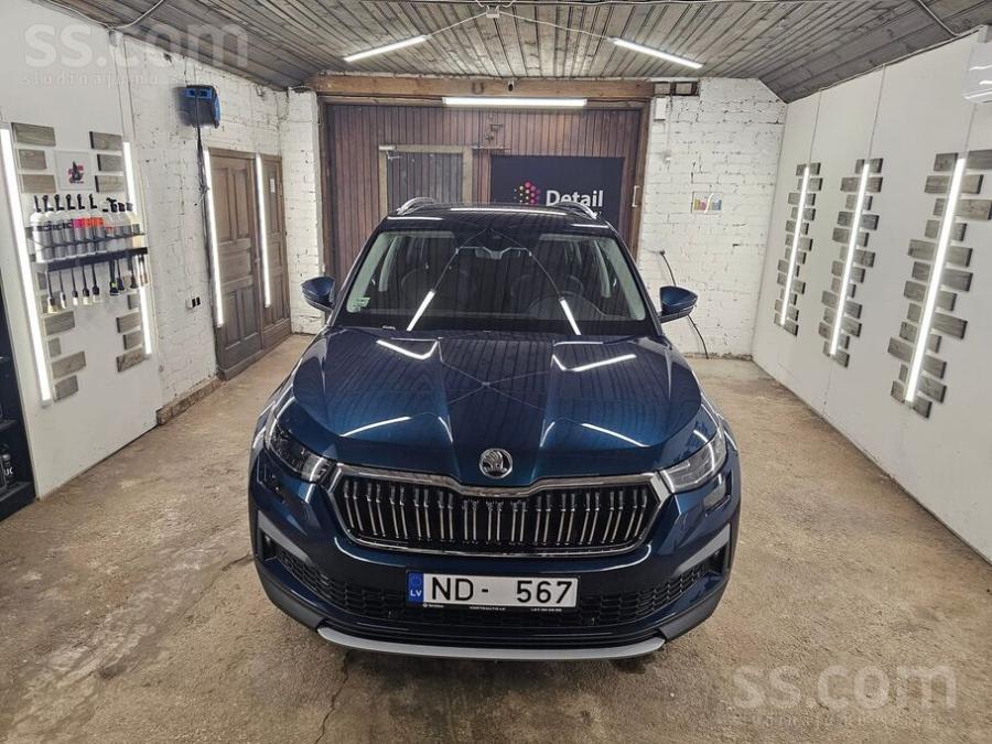 Blue Skoda Kodiaq 2022 in Jekabpils, with an engine capacity of 2.00 L and mileage of 166 thousand km for 26999 €, photo 3 on AUTOMOTO.COM.LV