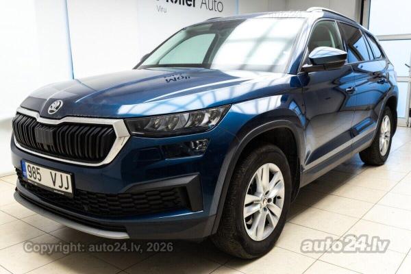 Blue Skoda Kodiaq 2023 in Johvi, with an engine capacity of 2.00 L and mileage of 49 thousand km for 31990 €, photo 1 on AUTOMOTO.COM.LV