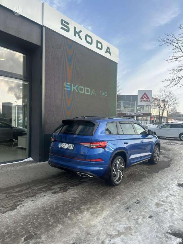 Blue Skoda Kodiaq 2023 in Klaipeda, with an engine capacity of 1.98 L and mileage of 59 thousand km for 36850 €, photo 6 on AUTOMOTO.COM.LV