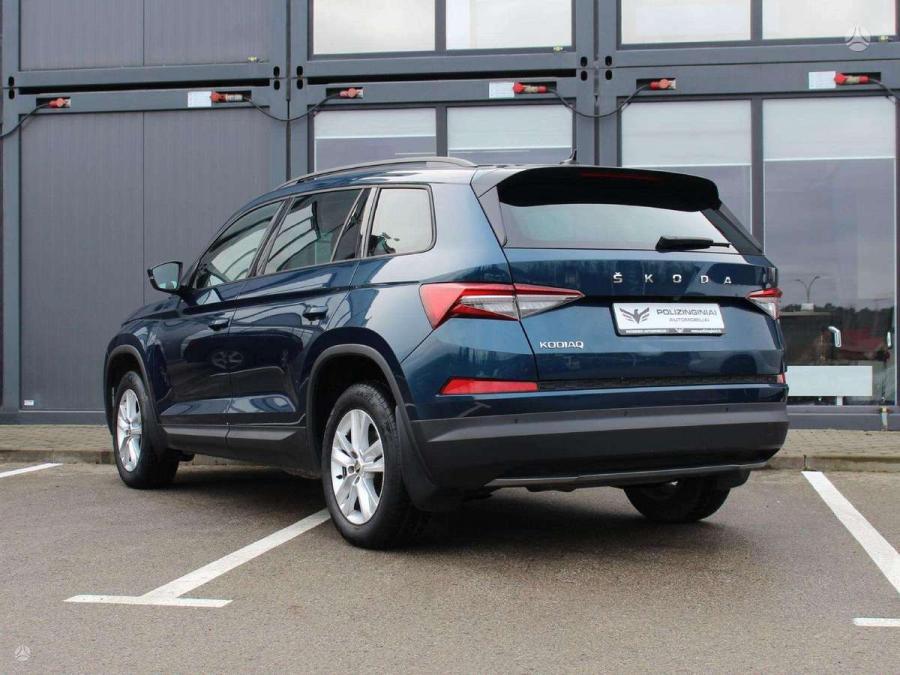 Blue Skoda Kodiaq 2023 in Vilnius, with an engine capacity of 1.50 L and mileage of 100 thousand km for 26250 €, photo 4 on AUTOMOTO.COM.LV