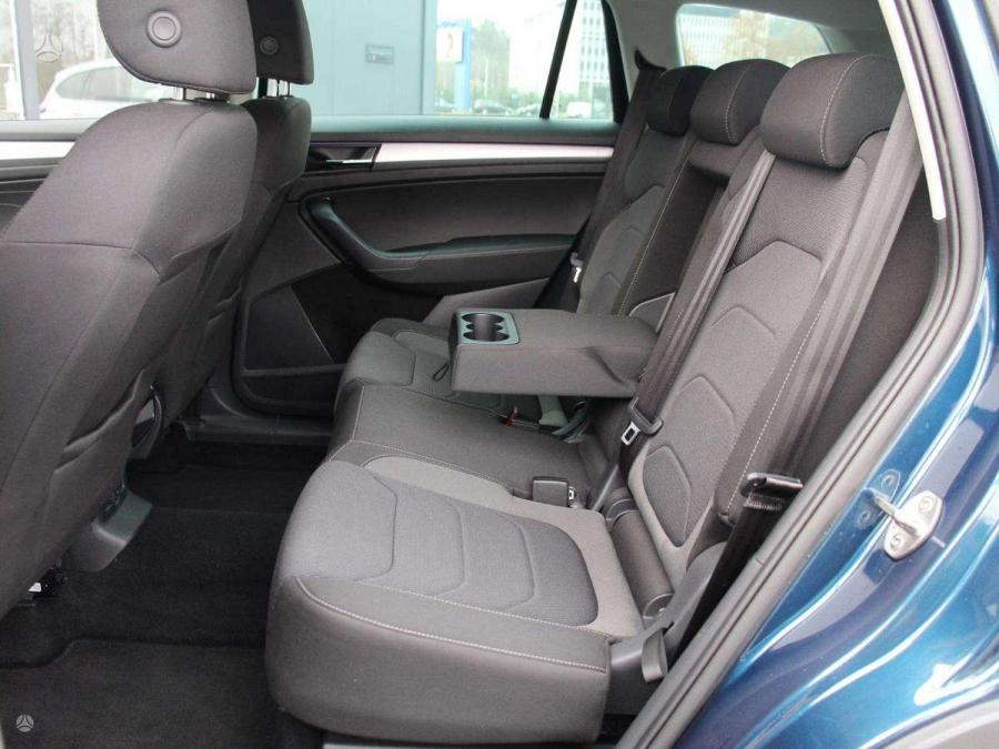 Blue Skoda Kodiaq 2023 in Vilnius, with an engine capacity of 1.50 L and mileage of 100 thousand km for 26250 €, photo 17 on AUTOMOTO.COM.LV