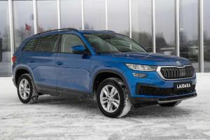 Blue Skoda Kodiaq 2023 in Vilnius, with an engine capacity of 1.97 L and mileage of 107 thousand km for 24450 €, photo  on AUTOMOTO.COM.LV