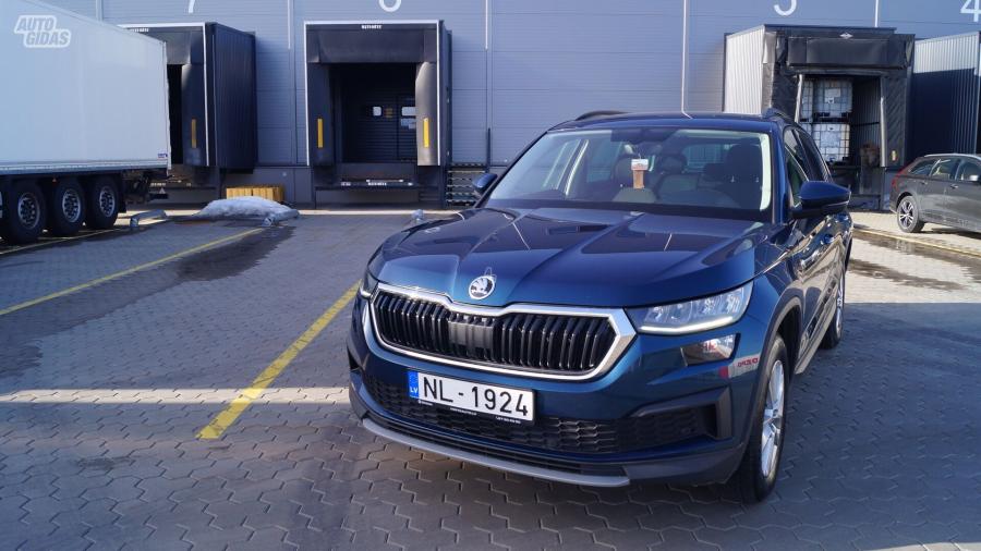 Blue Skoda Kodiaq 2023 in Kaunas, with an engine capacity of 2.00 L and mileage of 192 thousand km for 21090 €, photo 2 on AUTOMOTO.COM.LV
