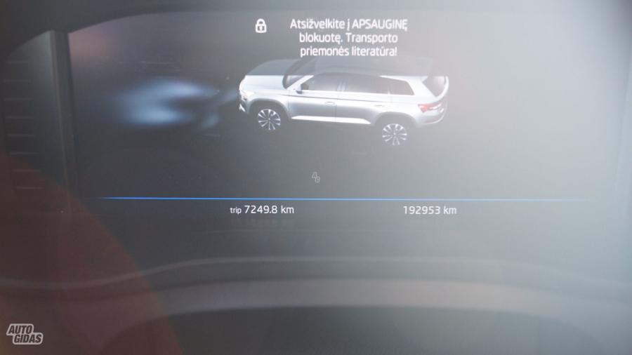 Blue Skoda Kodiaq 2023 in Kaunas, with an engine capacity of 2.00 L and mileage of 192 thousand km for 21090 €, photo 12 on AUTOMOTO.COM.LV