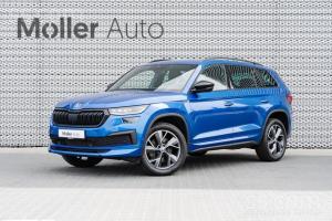 Blue Skoda Kodiaq 2023 in Riga, with an engine capacity of 2.00 L and mileage of 131 thousand km for 32200 €, photo  on AUTOMOTO.COM.LV