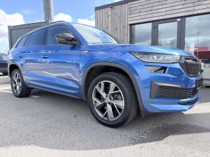 Blue Skoda Kodiaq 2023 in Vilnius, with an engine capacity of 1.97 L and mileage of 121 thousand km for 28800 €, photo 4 on AUTOMOTO.COM.LV