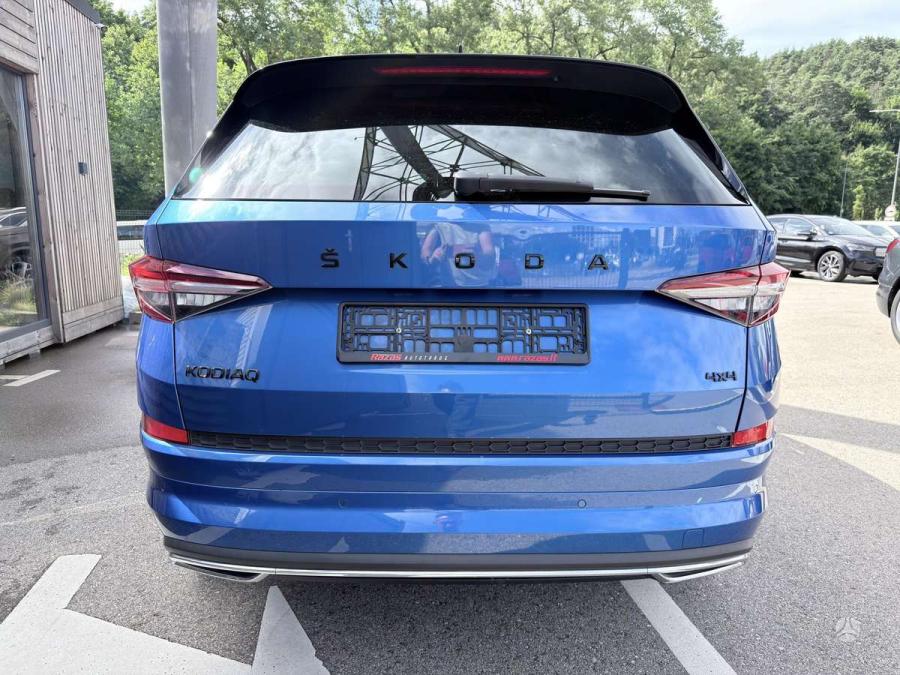 Blue Skoda Kodiaq 2023 in Vilnius, with an engine capacity of 1.97 L and mileage of 121 thousand km for 28800 €, photo 6 on AUTOMOTO.COM.LV