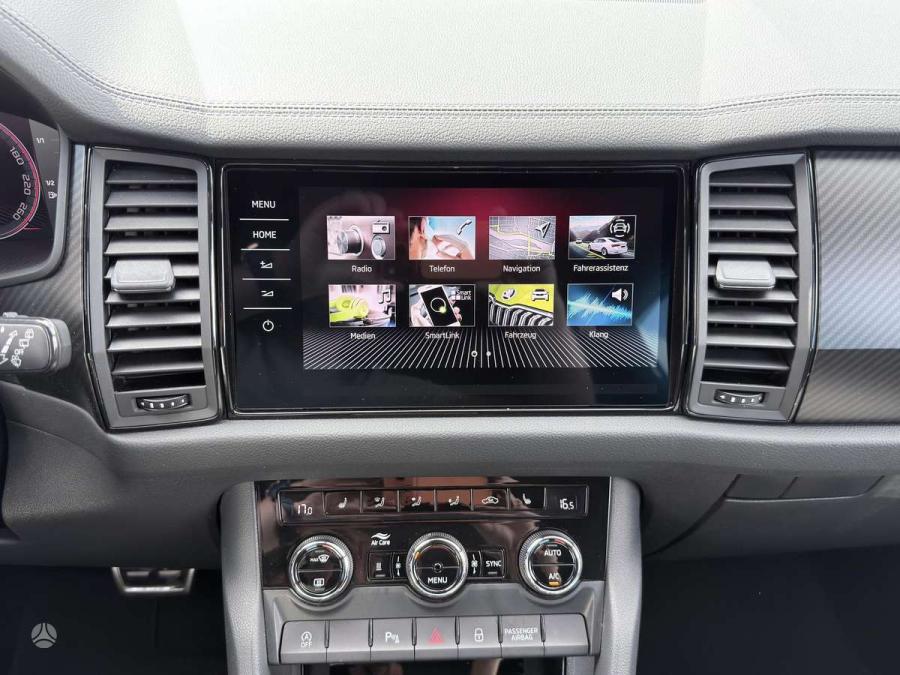 Blue Skoda Kodiaq 2023 in Vilnius, with an engine capacity of 1.97 L and mileage of 121 thousand km for 28800 €, photo 15 on AUTOMOTO.COM.LV