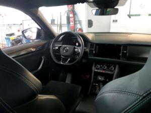Blue Skoda Kodiaq 2023 in Vilnius, with an engine capacity of 1.97 L and mileage of 216 thousand km for 25400 €, photo 8 on AUTOMOTO.COM.LV