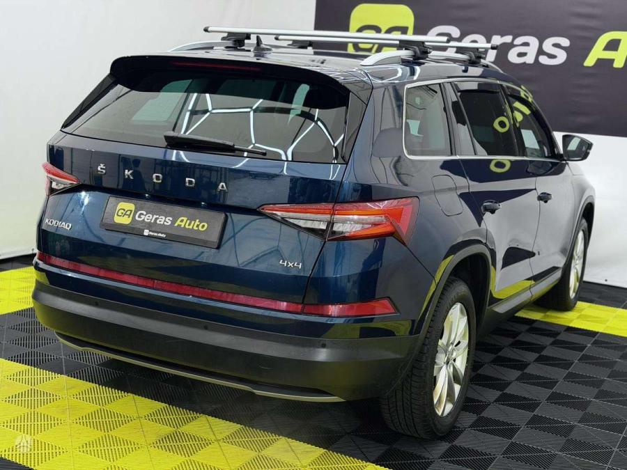 Blue Skoda Kodiaq 2023 in Vilnius, with an engine capacity of 1.98 L and mileage of 95 thousand km for 34700 €, photo 8 on AUTOMOTO.COM.LV