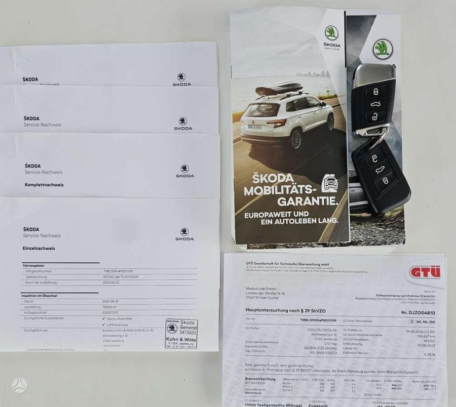 Синий Шкода Kodiaq 2023 в Вильнюс, объемом двигателя 1.97 л и пробегом 199 тыс. км за 26700 €, фото 35 на AUTOMOTO.COM.LV