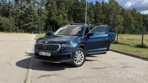 Blue Skoda Kodiaq 2023 in Riga, with an engine capacity of 2.00 L and mileage of 79 thousand km for 33800 €, photo  on AUTOMOTO.COM.LV